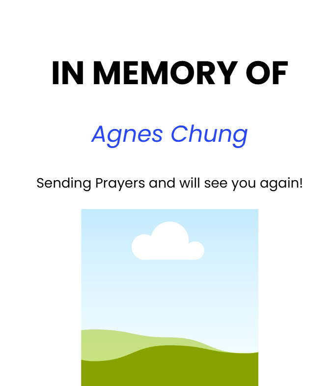 Luminaria In Memory Of Agnes Chung - American Cancer Society