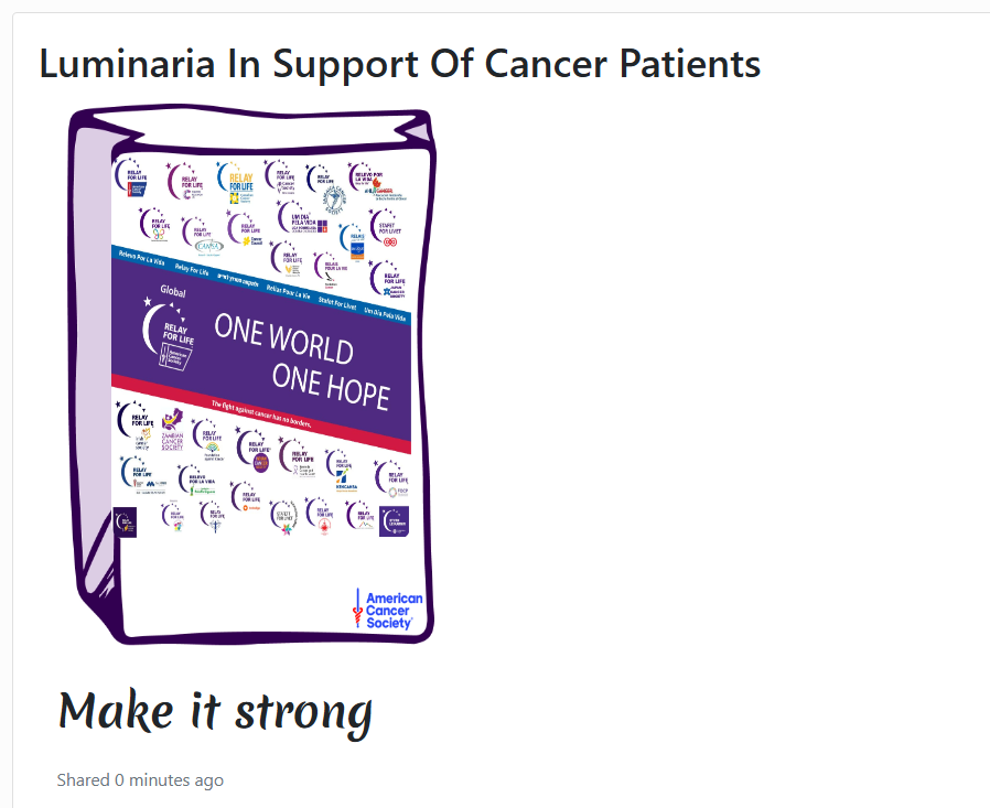 Luminaria In Support Of Breast Cancer Women - American Cancer Society